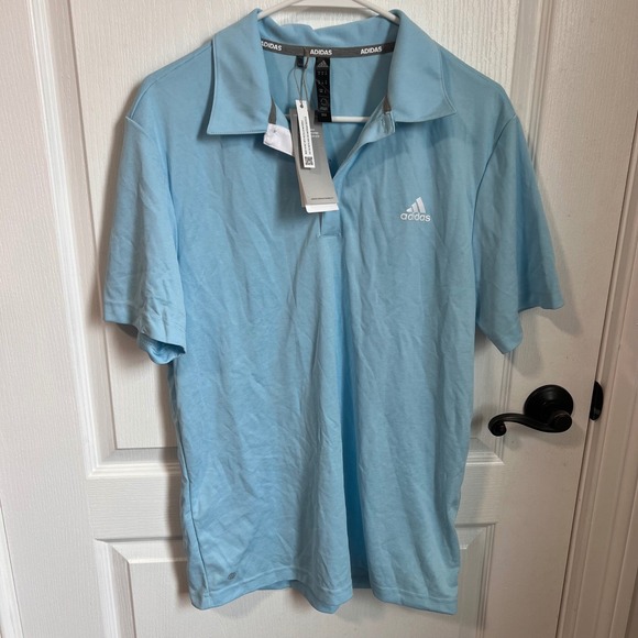 adidas | Shirts | Adidas Mens Light Blue Golf Polo Shirt Short Sleeve ...